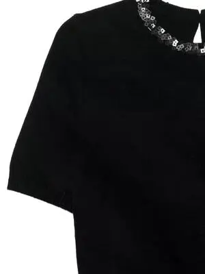 SEMICOUTURE Sequin-embellished Short-sleeve T-shirt