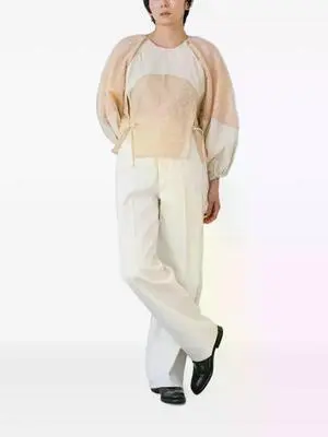 MULLER OF YOSHIOKUBO Relief Puff-sleeve Top