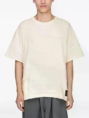 Y3 Pleated Short-sleeve T-shirt - White