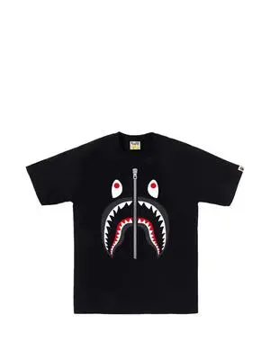 A BATHING APE Shark-print T-shirt - Black
