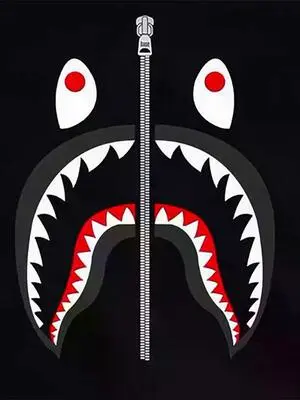 A BATHING APE Shark-print T-shirt