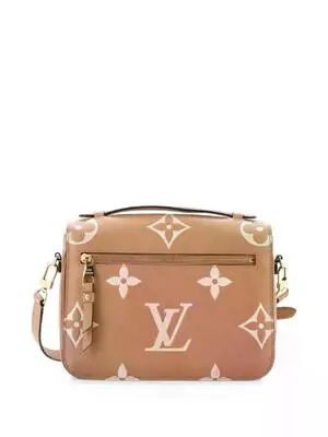 LOUIS VUITTON Pochette Metis Bicolor Monogram Empreinte Giant Crossbody Bag - Neutrals