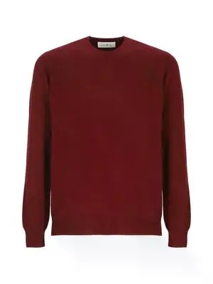 DELLA CIANA Crew-neck Ribbed-trim Sweater - Red
