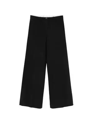 NINE:INTHE:MORNING Wide-leg Wool Trousers - Black