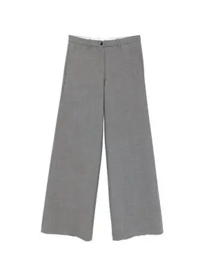 NINE:INTHE:MORNING Wide-leg Wool Trousers - Grey