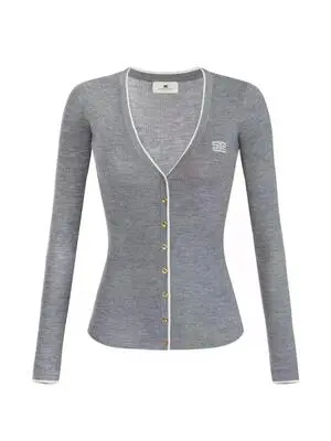 Elisabetta Franchi Rib-knit Cardigan - Grey