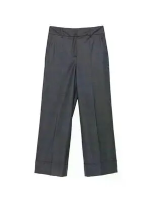 Incotex Arlys Pressed-crease Turn-up Trousers - Grey