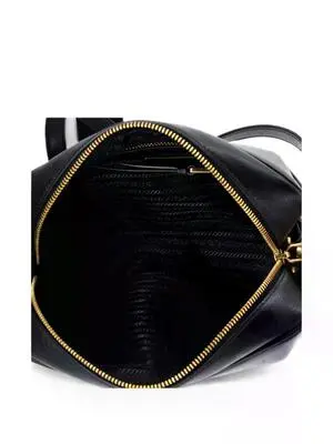 Prada Logo Camera Bag Embossed Leather Small Crossbody Bag