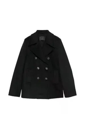 DONDUP Double-breasted Pea Coat - Black