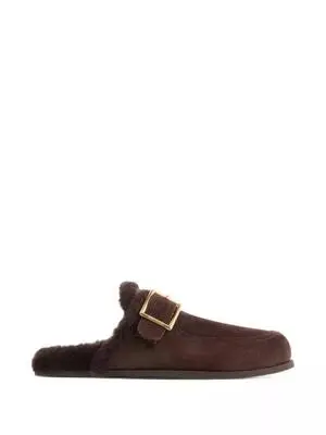 JIMMY CHOO Biker Buckle-strap Mules - Brown