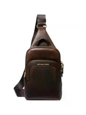 Michael Kors Hudson Medium Burnished Leather Sling Bag - Brown