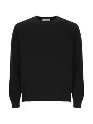 DELLA CIANA Crew-neck Ribbed-trims Sweater - Black