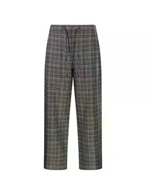 Max Mara Check-pattern Drawstring Trousers