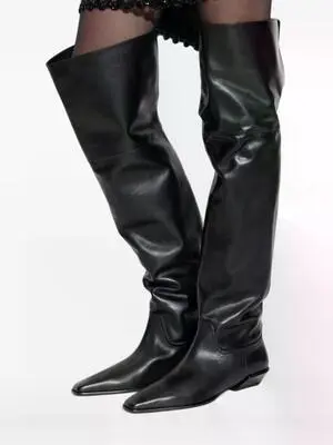 Paris Texas Bettina Square-toe Boots - Black
