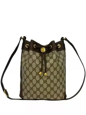Gucci 1980-1990 Gg Supreme Web Bucket Bag - Neutrals
