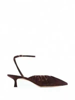 LOEFFLER RANDALL Rio Ruched Pointed-toe Pumps - Brown