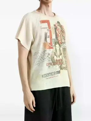 SAITOS Waffle Mess Graphic-print T-shirt