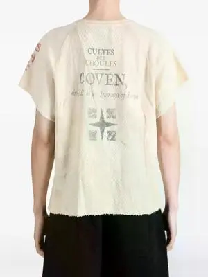 SAITOS Waffle Mess Graphic-print T-shirt