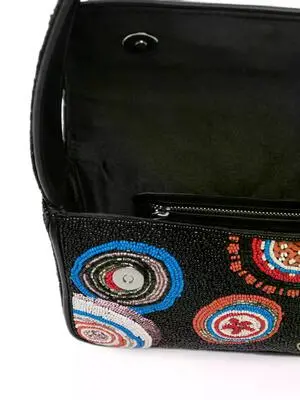 Staud Tommy Bead-embellished Shoulder Bag - Black