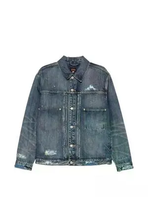 EVISU Daicock Print Denim Jacket - Blue