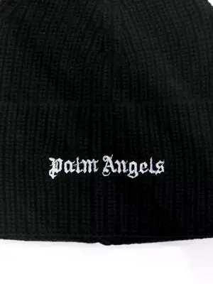 Palm Angels Logo-embroidered Beanie Hat