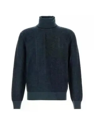 Brioni Ribbed-knit Roll-neck Sweater - Blue
