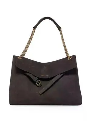 Orciani Midi Venus Nabucco Leather Shoulder Bag - Grey