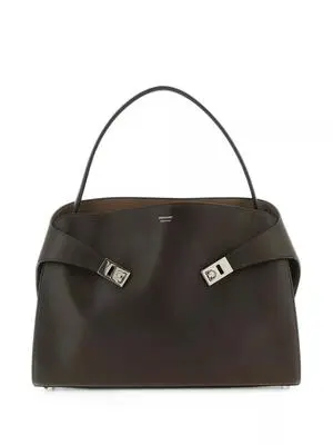 FERRAGAMO Hug Soft Bicolor Shoulder Bag - Brown