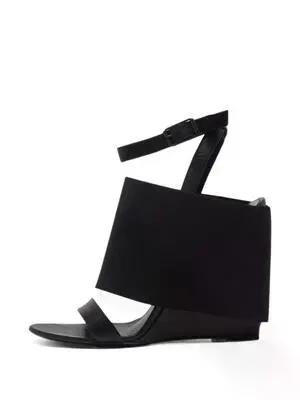 Balenciaga Glove Wedge Sandals - Black