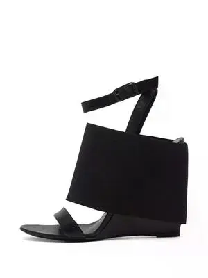 Balenciaga Glove Wedge Sandals - Black