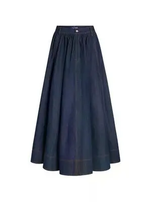 JEAN PAUL GAULTIER Long Voluminous Denim Skirt - Blue