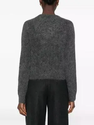 Soft Goat Brushed-finish Button-up Cardigan