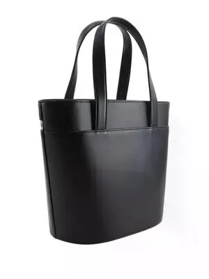 Burberry 2000-2017 House Check Canvas Trimmed Leather Handbag