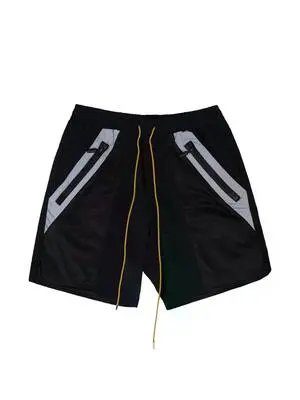 Rhude Bullet Zip Swim Shorts - Black
