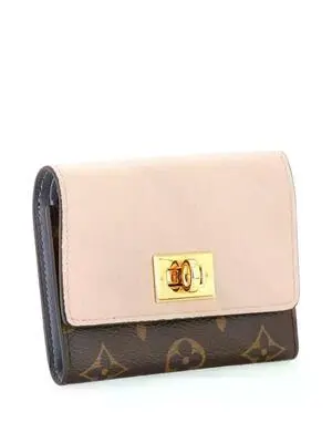LOUIS VUITTON Victorine On My Side Wallet Leather And Monogram Canvas Small Wallets