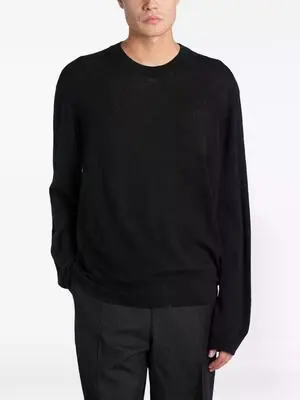 ANIPS Crew-neck Ribbed-trim Sweater - Black