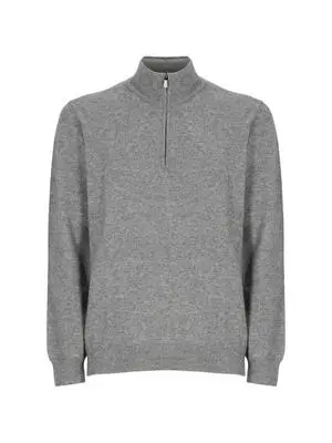 DELLA CIANA Quarter-zip Sweater - Grey