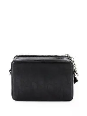 Dior Double Zip Pouch Oblique Galaxy Leather Crossbody Bag