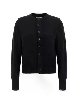 Extreme Cashmere N°435 Little Lamb Ribbed-trim Cardigan - Black