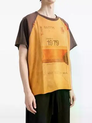 SAITOS Graphic-print Raglan-sleeve T-shirt