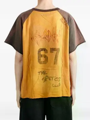 SAITOS Graphic-print Raglan-sleeve T-shirt