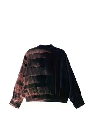 TAAKK Hand-bleached Velvet Zip Jacket