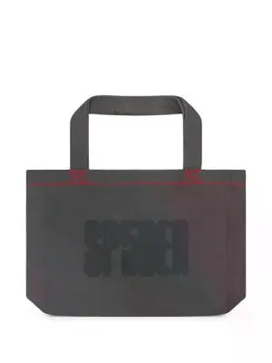 SP5DER Contrast-stitch Logo Tote Bag