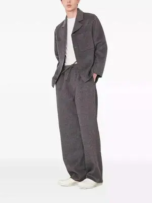 Officine Générale Hairy Button-up Wool Shirt Jacket