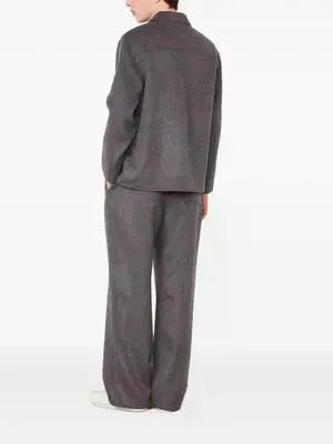 Officine Générale Hairy Button-up Wool Shirt Jacket
