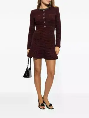 SELF-PORTRAIT Embellished Boucle Mini Dress