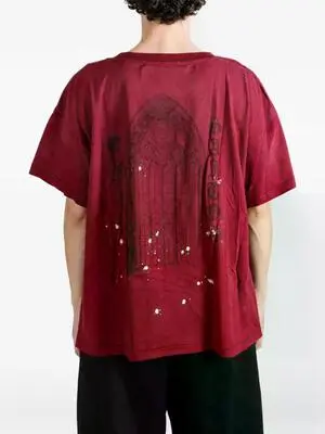 SAITOS Patch-detail Graphic-print T-shirt