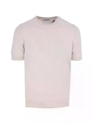GRAN SASSO Waffle-knit Short-sleeve T-shirt - Neutrals