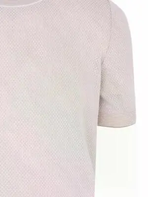 GRAN SASSO Waffle-knit Short-sleeve T-shirt - Neutrals