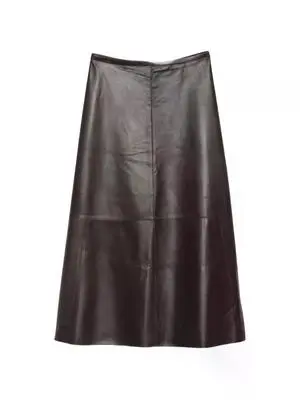 JOSEPH Helius Nappa-leather Skirt - Brown
